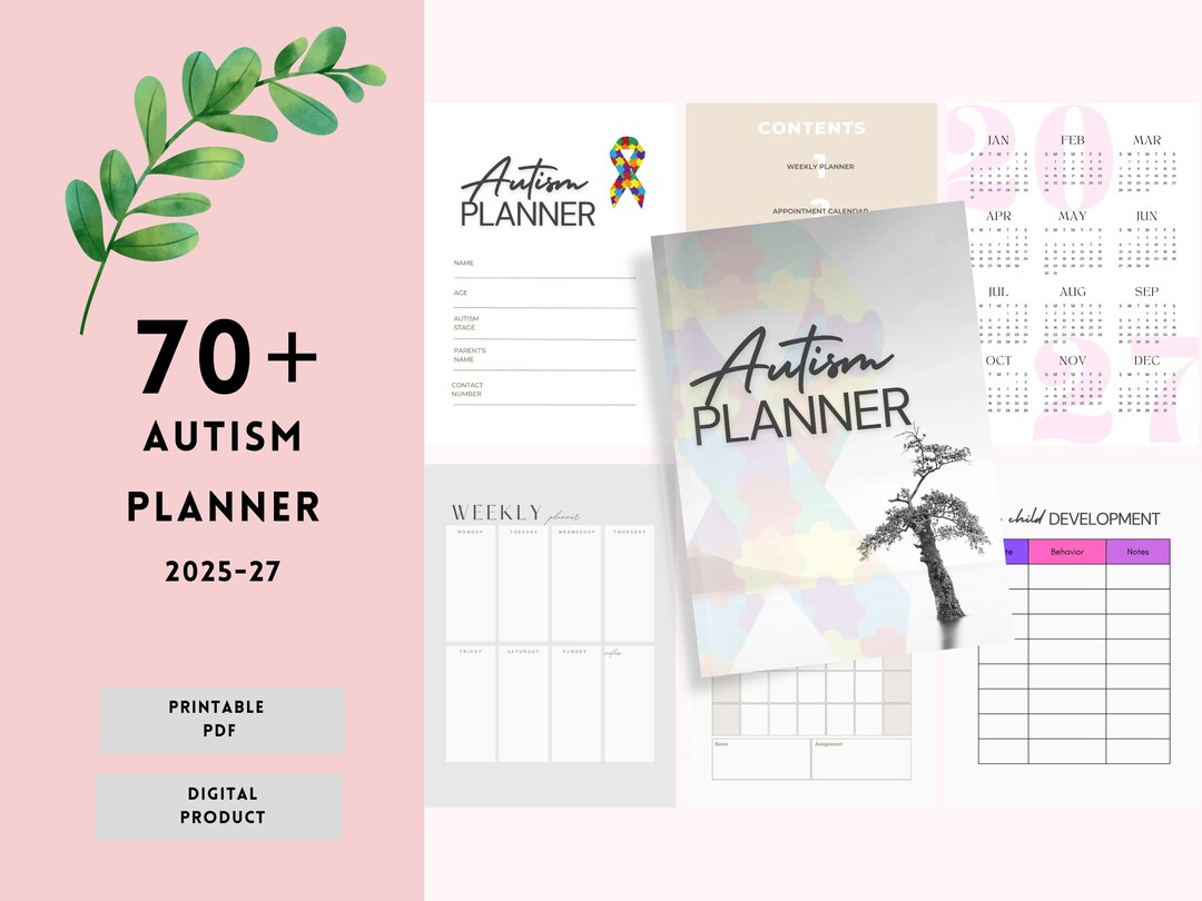 Printable Autism Planner 2025–2027 | Child Development, Therapy ...