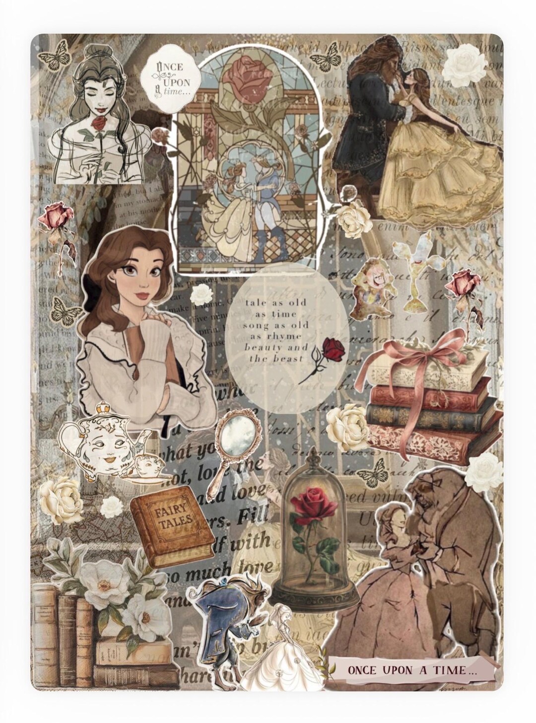 Beauty and the Beast Disney Kindle Insert/sticker Bookish Accessories ...