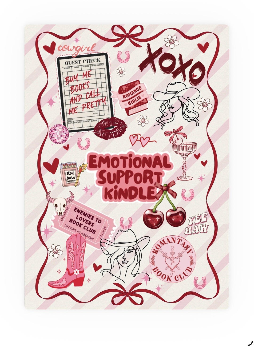 Cowgirl Kindle Insert/sticker Bookish Accessories/cowgir/ Kindle Insert ...
