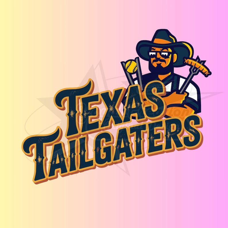 Texas Tailgaters Logo: Baseball Design (PNG SVG Digital Download) - Etsy