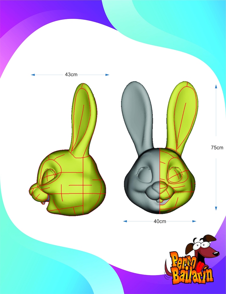 Judy Hopps Head Template to Be Made in Foam, Mascot Style - Etsy