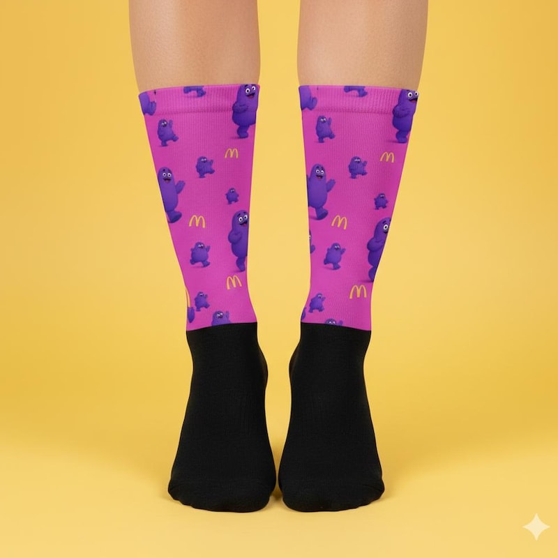 Mcdonalds Grinch Socks - Etsy