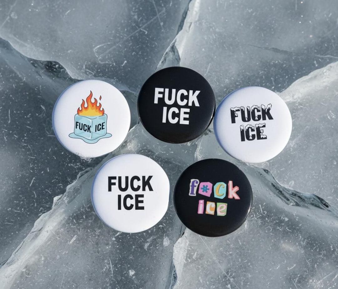 Fuck Ice Pin Button Set – Anti ICE Protest Buttons – Immigrant Rights ...