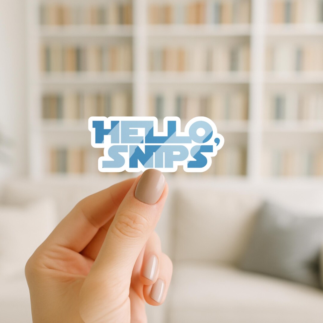 Hello, Snips Kiss-cut Sticker - Etsy