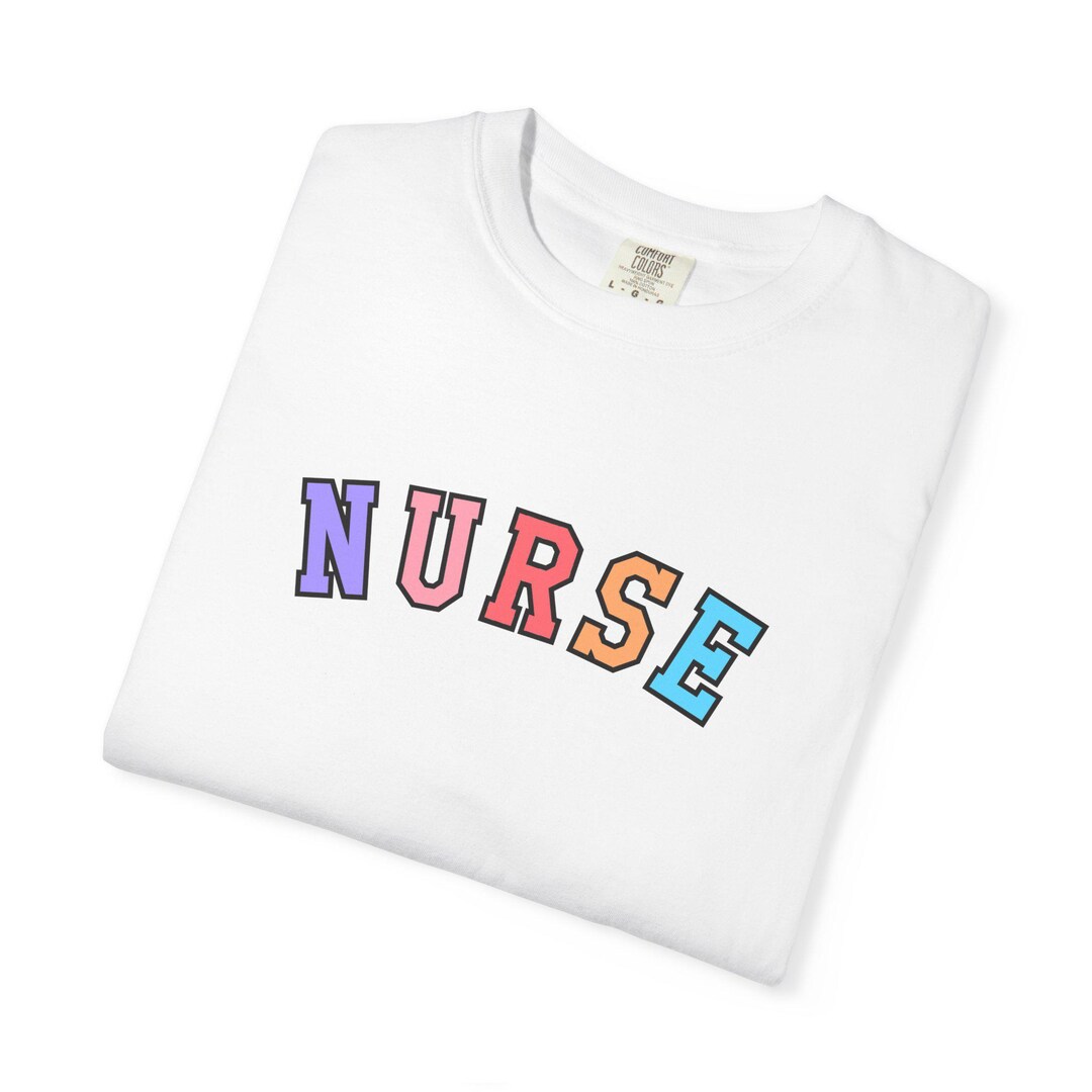 Pastel College Style Nurse Unisex Garment-dyed T-shirt - Etsy