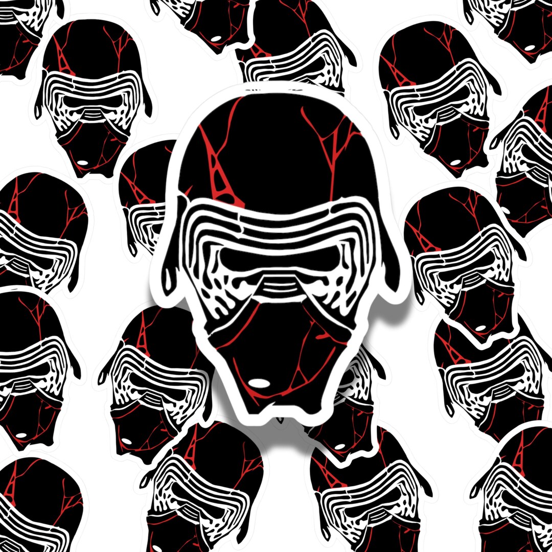 Kylo Red Mask Kiss-cut Sticker - Etsy