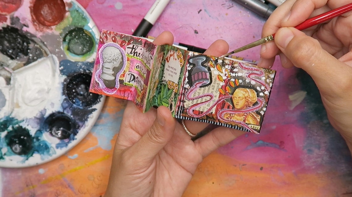Mini Journals Online Art Journal Class | Etsy