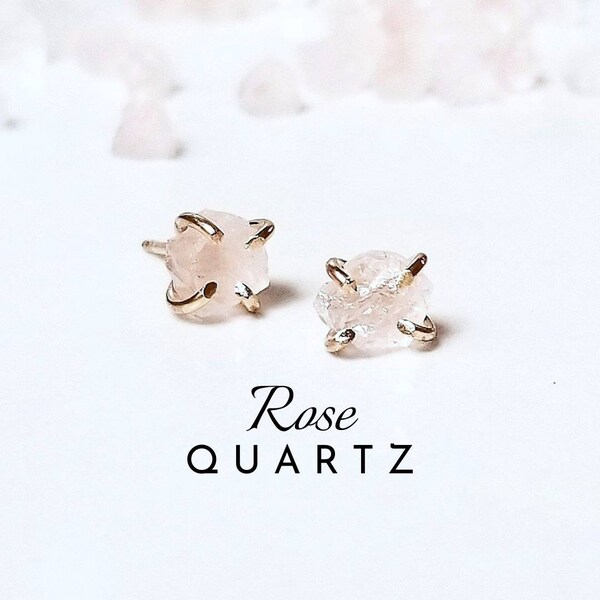 Rose Quartz Earrings - Etsy