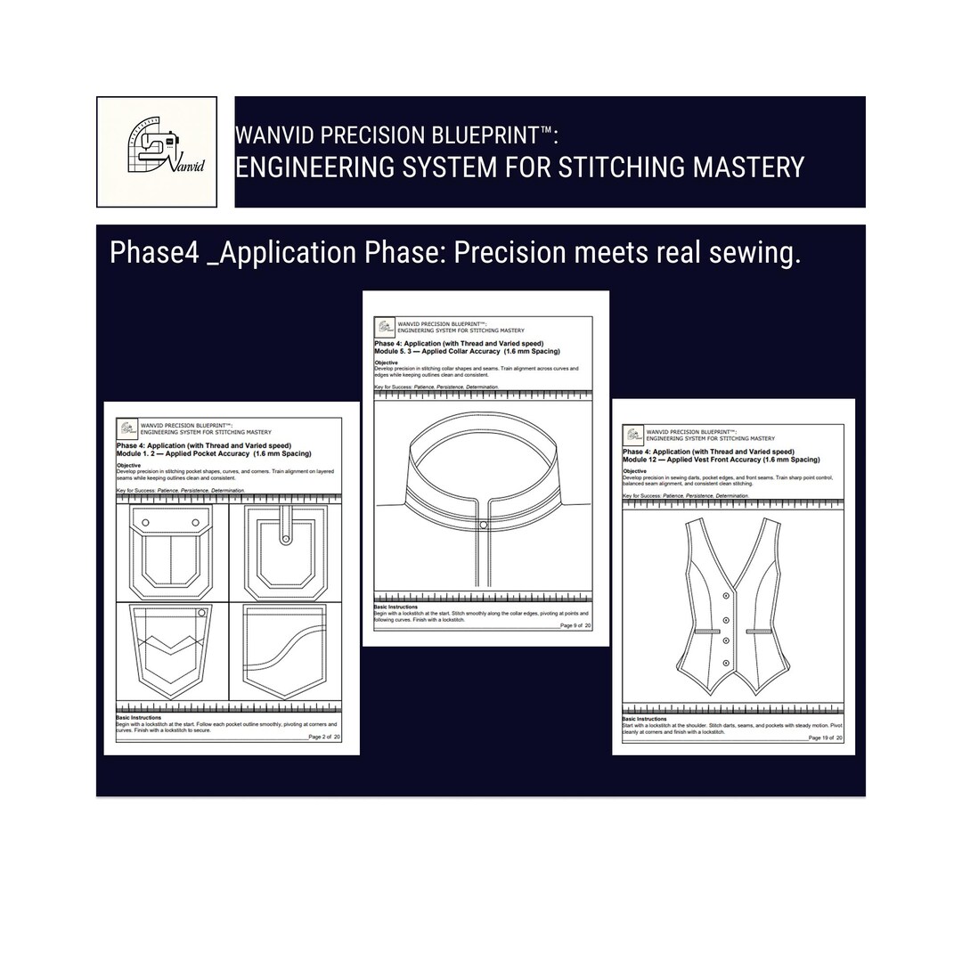 Sewing Precision Practice Sheets: Application Accuracy_ Phase 4 (PDF ...