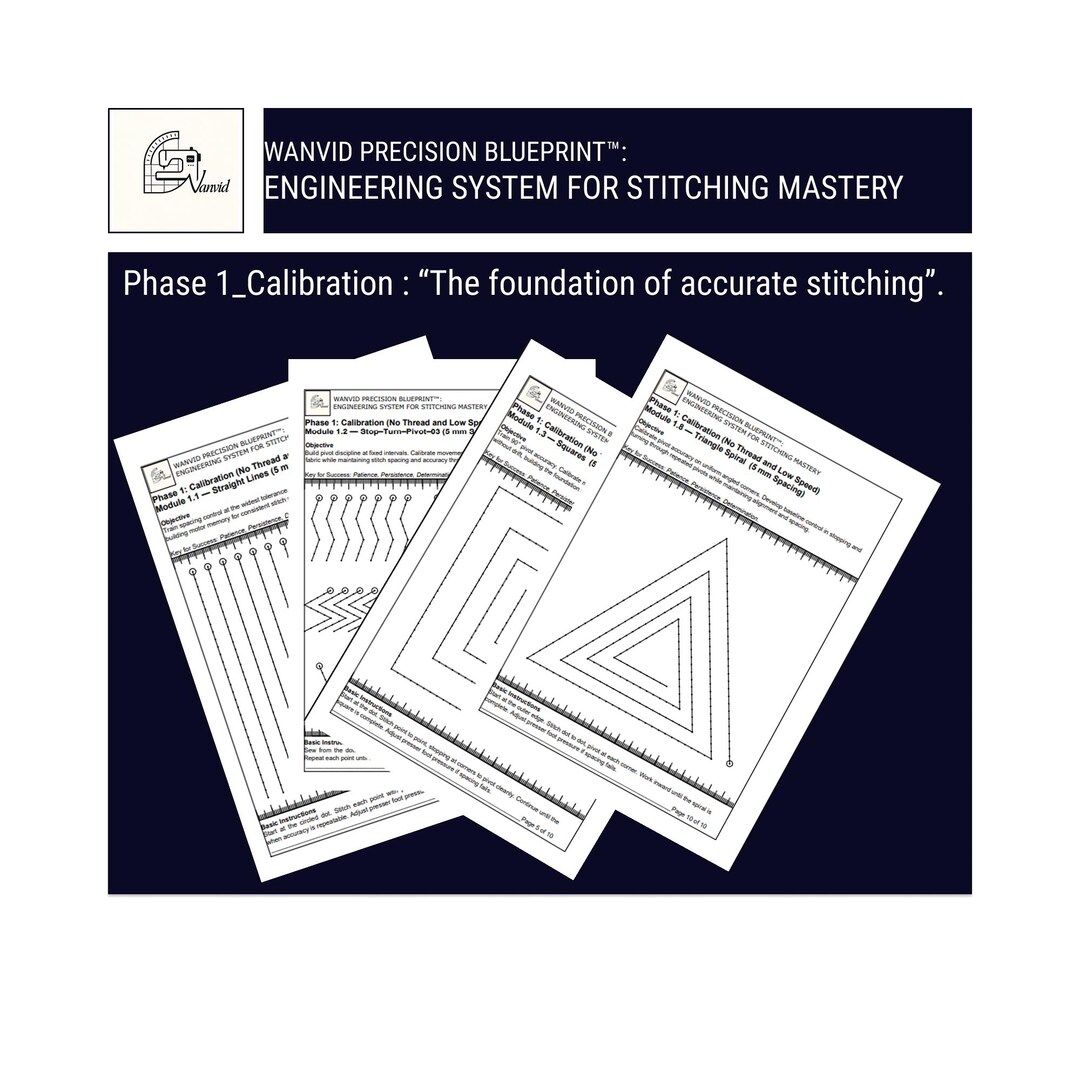 Sewing Calibration Practice Sheets: Stitching Accuracy Training ...