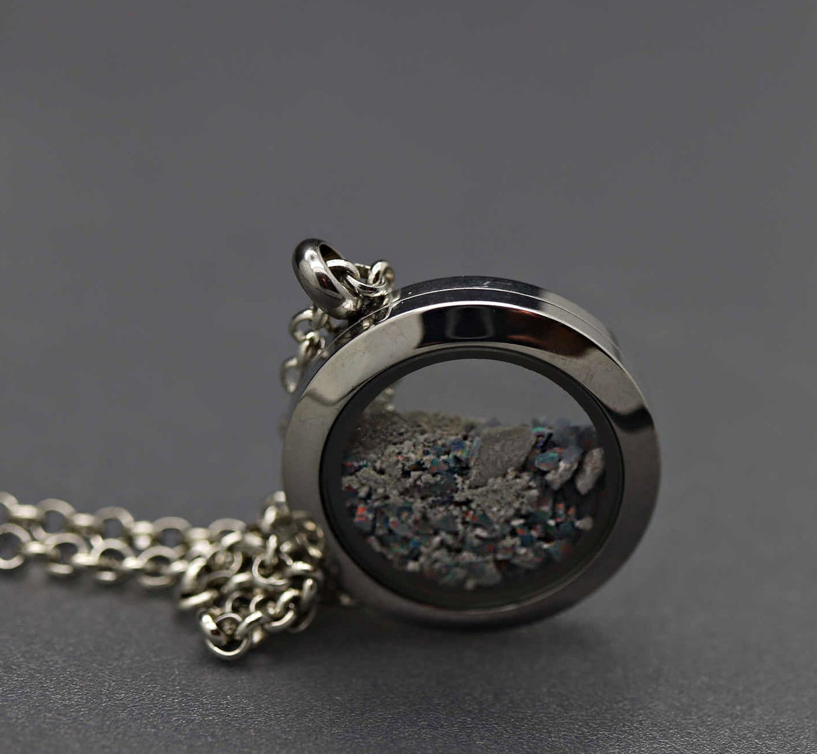 Cremation Locket for Ashes, Human Ash Keepsake, Cremation Necklace for ...