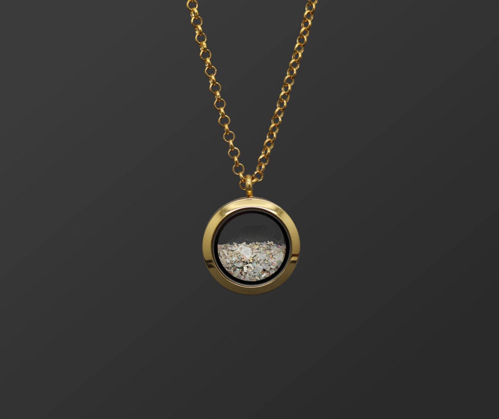 Cremation Locket for Ashes Human Ash Keepsake Gold Cremation - Etsy