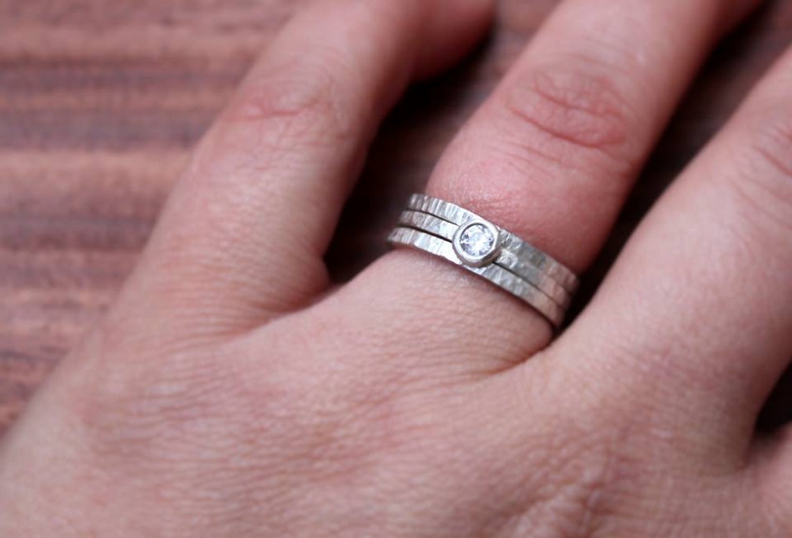 Diamond Stacking Ring Engagement Ring Stacking Rings - Etsy