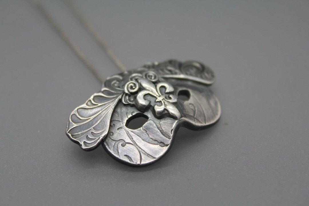 Mask Necklace, Mask Jewelry, Mardi Gras Jewelry, Mardi Gras Mask, New ...