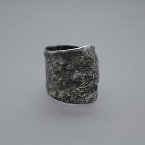 Wrap Ring, Reticulated Silver, Statement Ring, Reticulation Ring ...