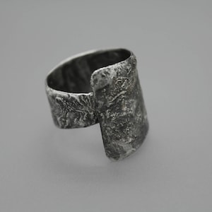 Wrap Ring, Reticulated Silver, Statement Ring, Reticulation Ring ...