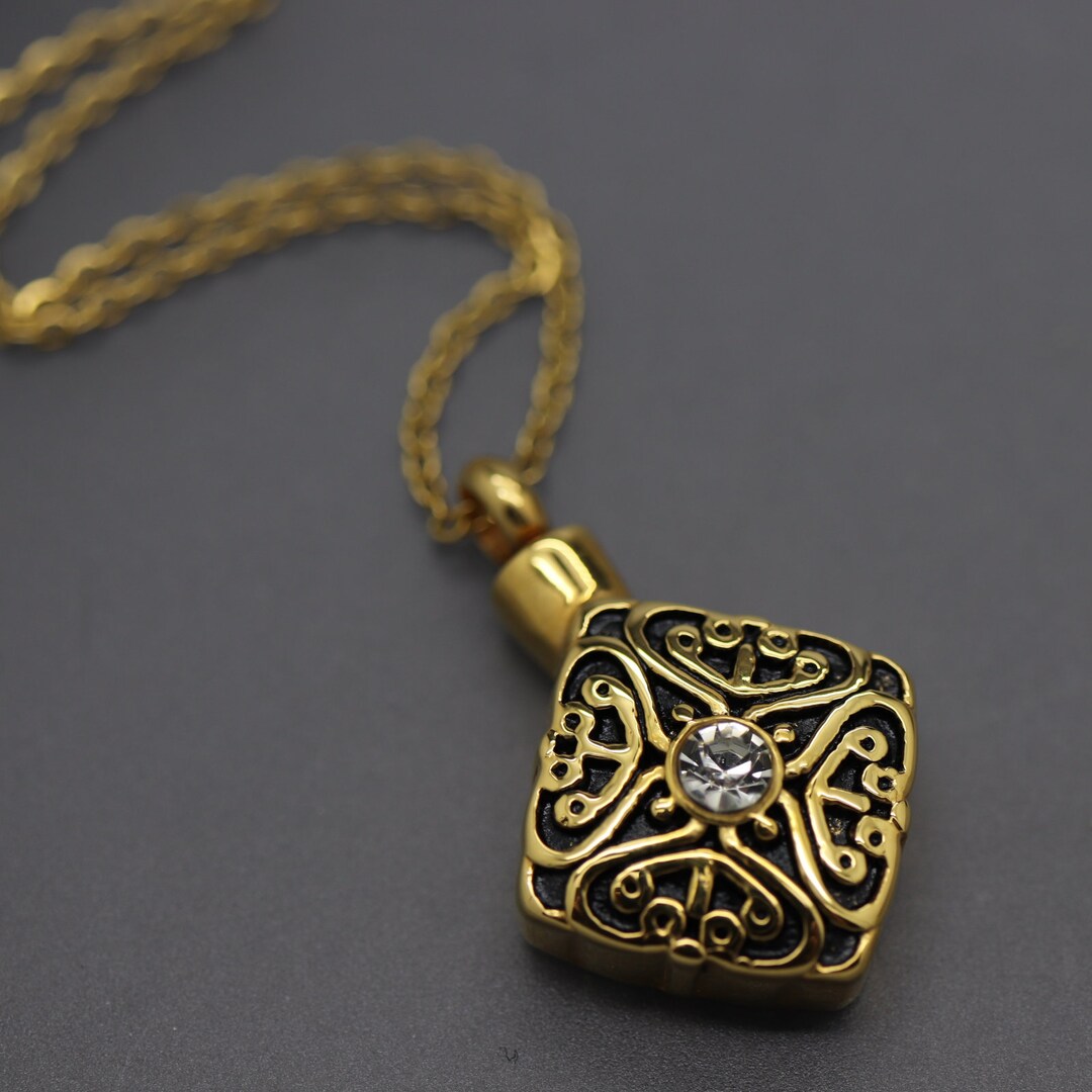 Cremation Locket for Ashes, Human Ash Keepsake, Cremation Necklace for ...