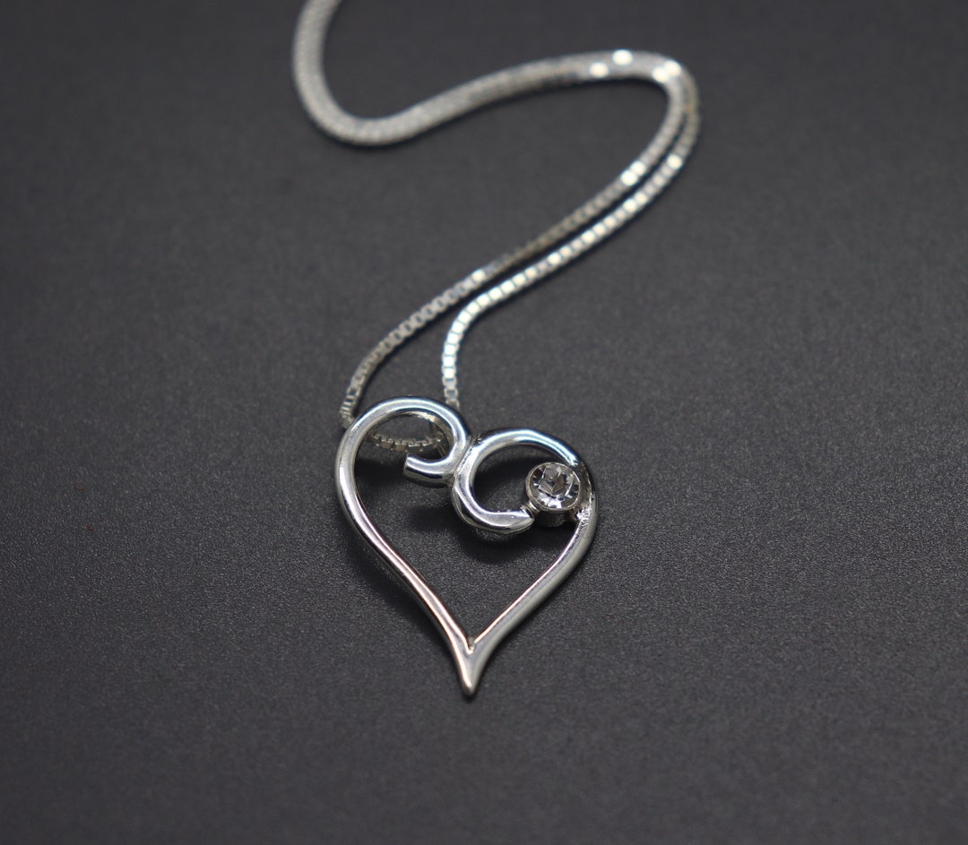 Cremation Heart Necklace, Silver Heart Necklace, Cremation Jewelry Pet ...