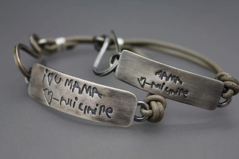 Personalized Signature Bracelet Sterling Silver Handwriting - Etsy