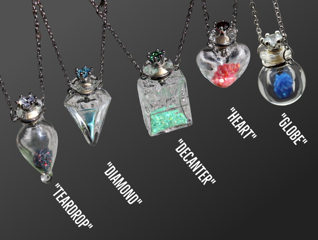 Cremation Locket for Ashes, Human Ash Keepsake, Cremation Necklace for ...