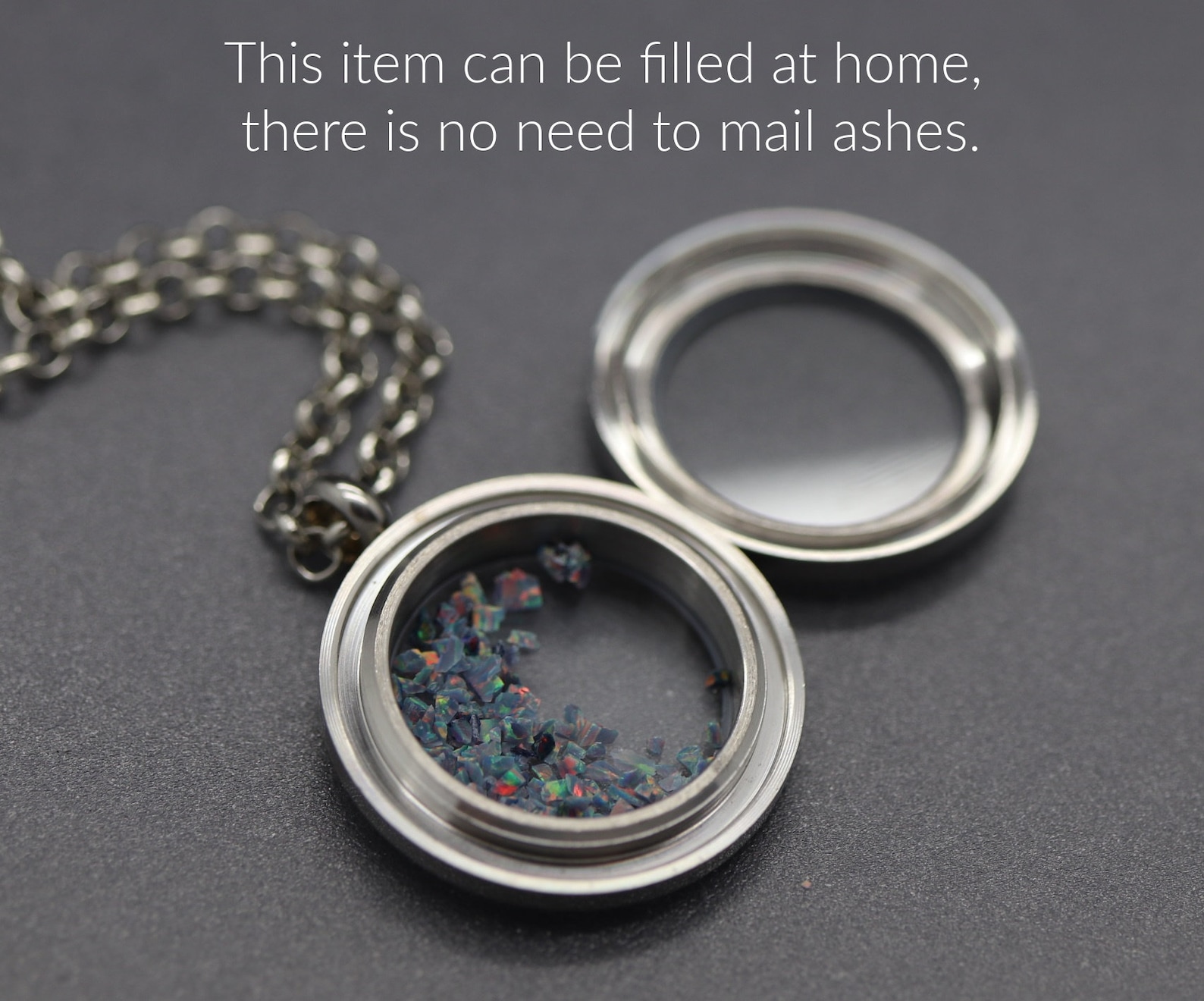 Cremation Locket for Ashes, Human Ash Keepsake, Cremation Necklace for ...