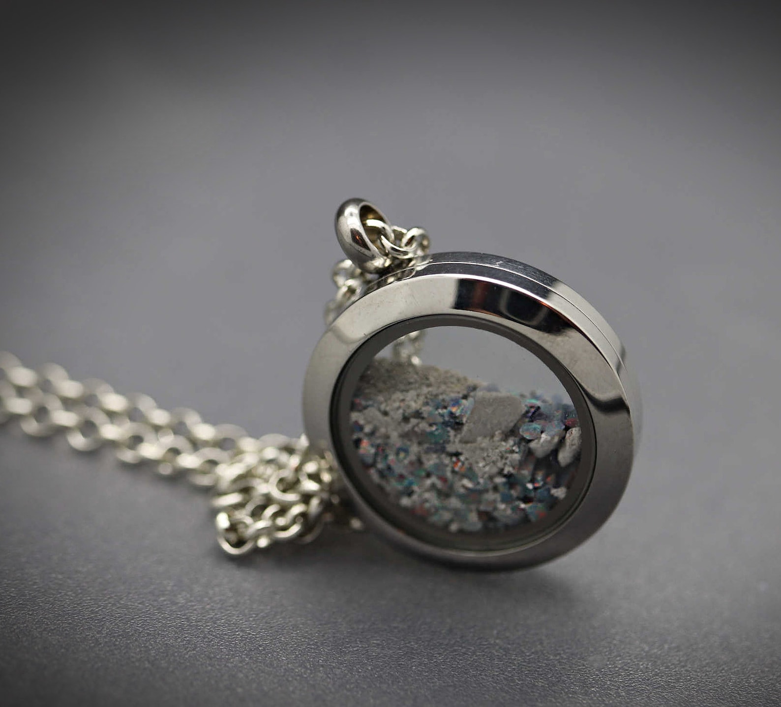 Cremation Locket for Ashes, Human Ash Keepsake, Cremation Necklace for ...