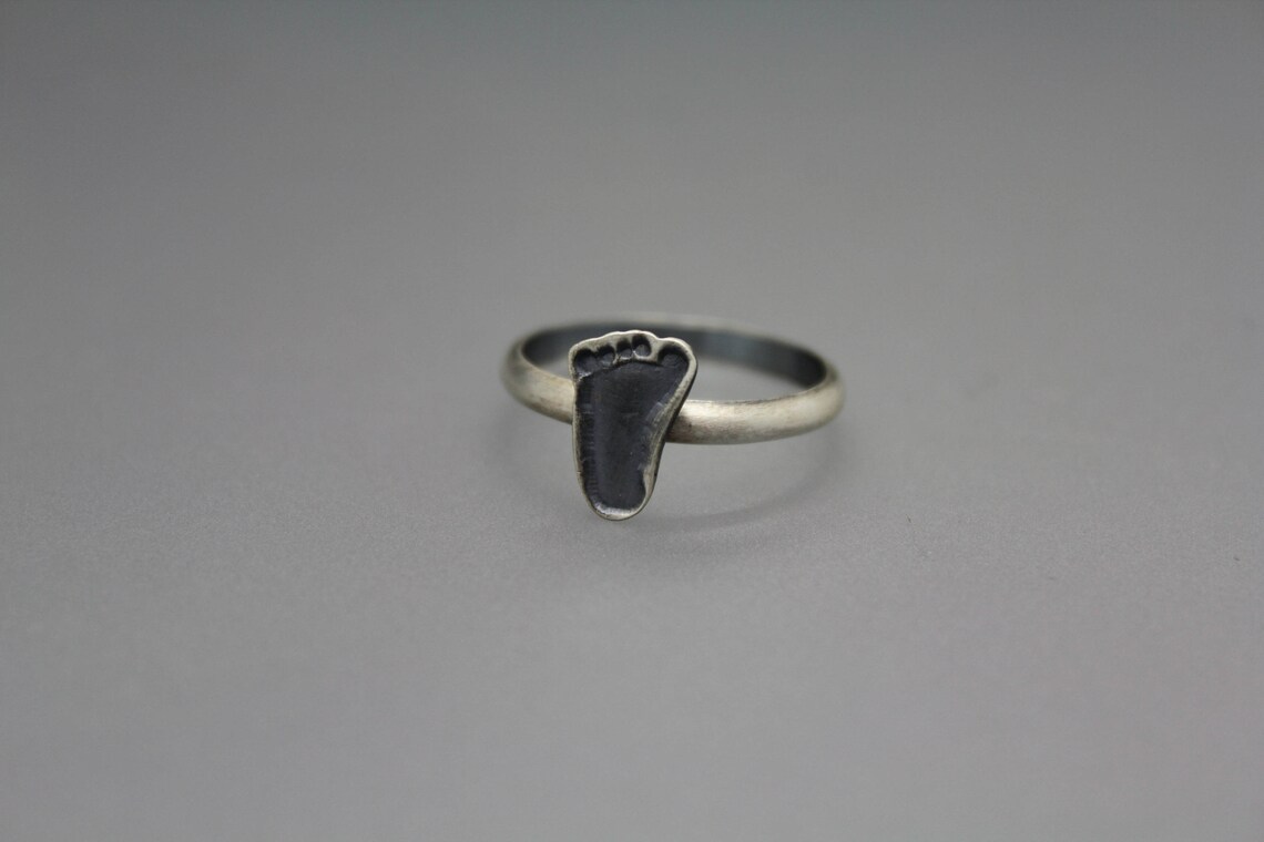 Footprint Jewelry Footprint Ring Mom Ring Mommy Jewelry - Etsy