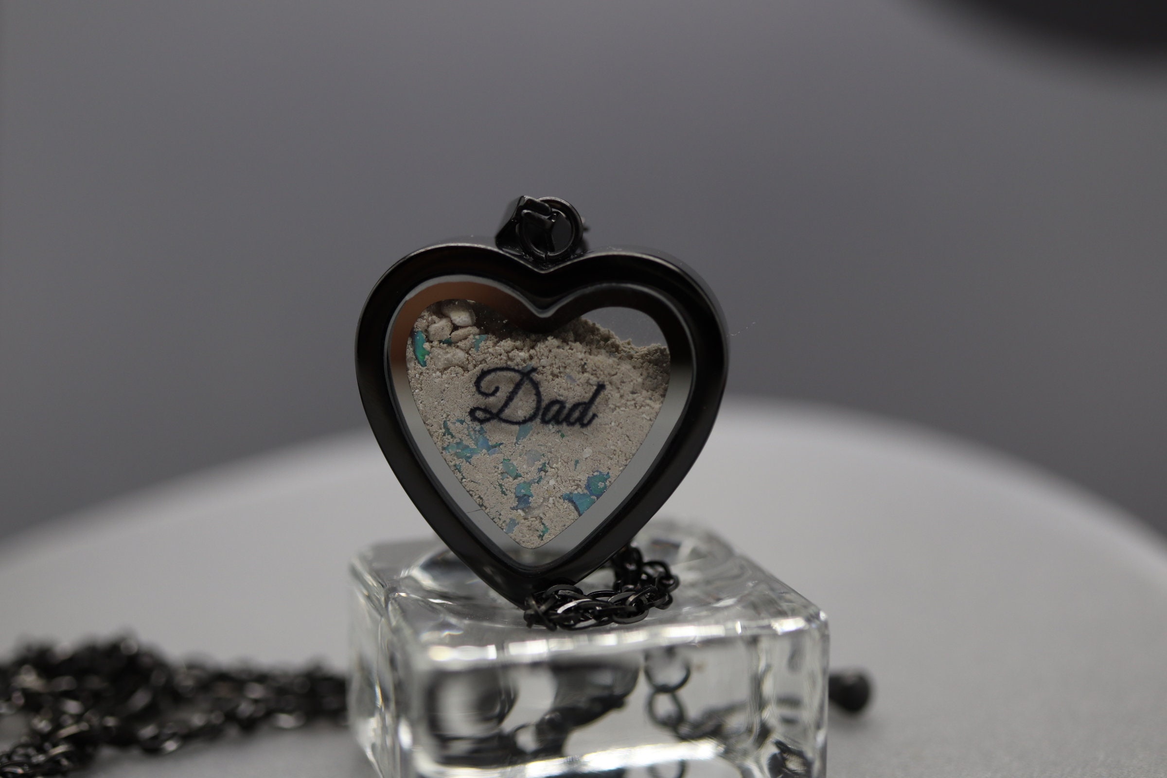 Cremation Locket for Ashes, Human Ash Keepsake, Cremation Necklace for ...