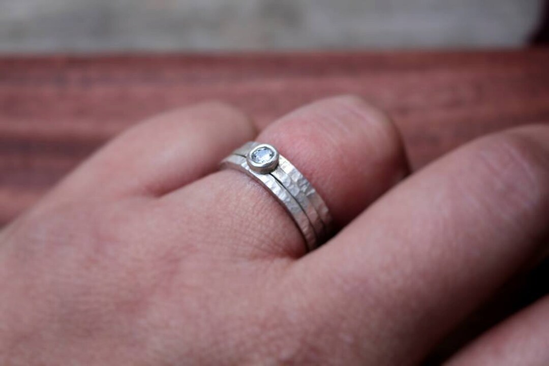 Diamond Stacking Ring, Engagement Ring, Stacking Rings, Stacking Bands ...