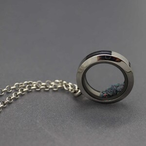 Cremation Locket for Ashes, Human Ash Keepsake, Cremation Necklace for ...