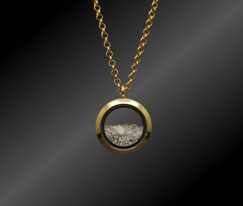 Cremation Locket for Ashes Human Ash Keepsake Gold Cremation | Etsy