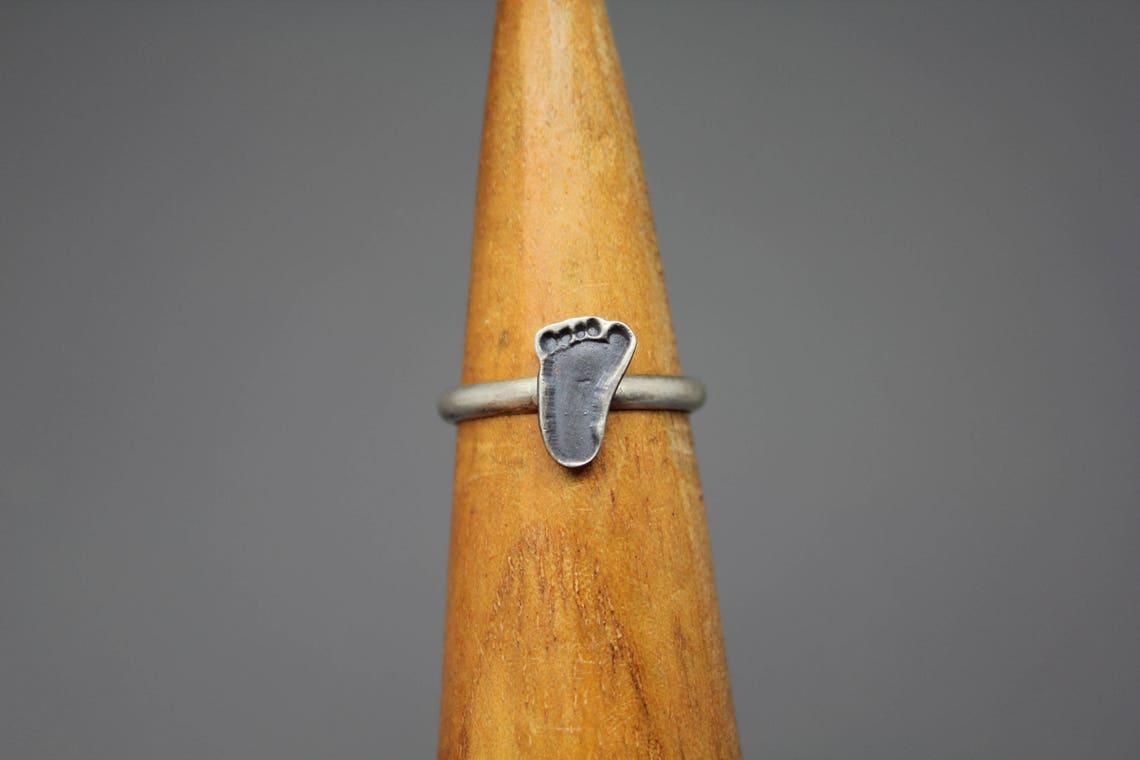 Footprint Jewelry Footprint Ring Mom Ring Mommy Jewelry - Etsy
