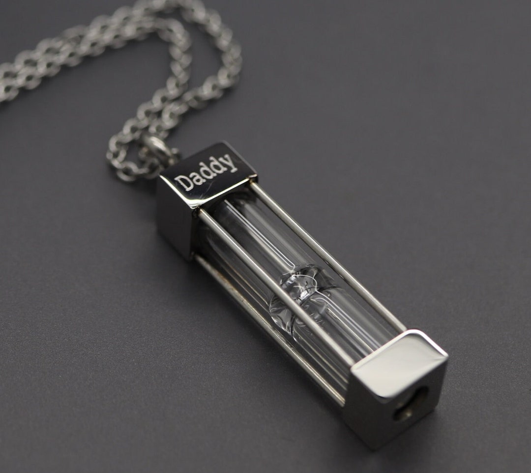 Hourglass Necklace, Hourglass Urn, Sand Timer Engraveable, Cremation ...