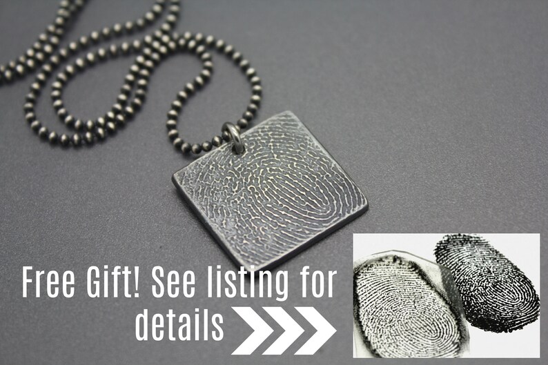 Fingerprint Necklace, Silver Clover Necklace, Minimal Necklace for ...