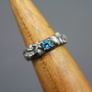 Silver Beach Ring, Sterling Beach Jewelry, London Blue Topaz and Silver ...