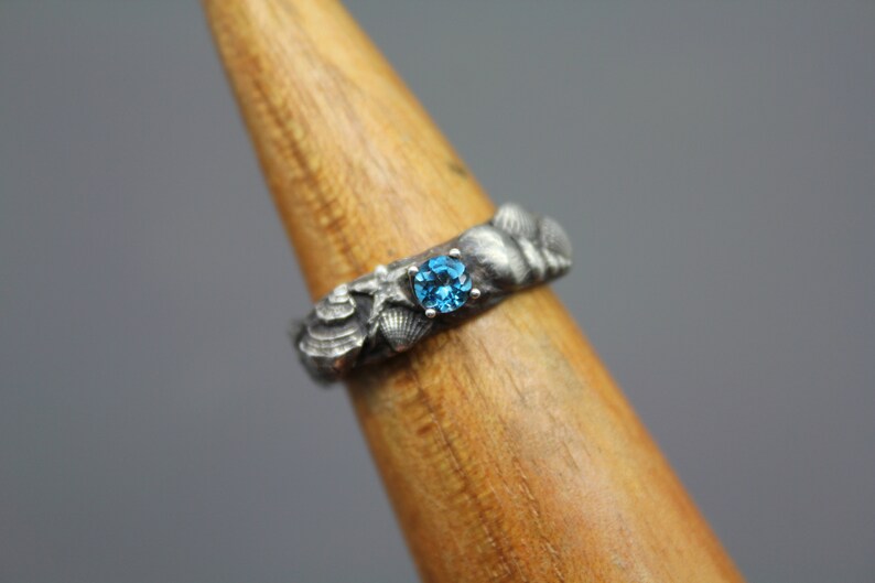 Silver Beach Ring Sterling Beach Jewelry London Blue Topaz - Etsy