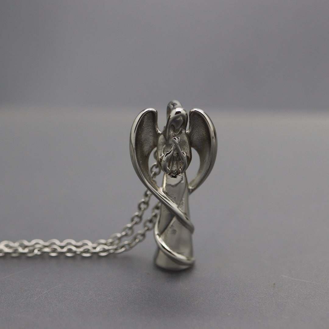 Angel Memorial Gift, Angel Urn Necklace, Christian Grief, Angel Wings ...