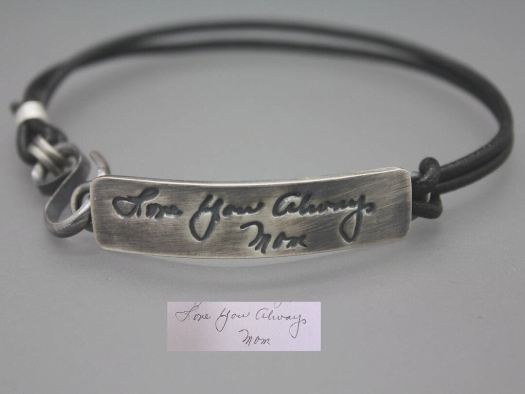 Personalized Signature Bracelet, Sterling Silver Handwriting Jewelry ...