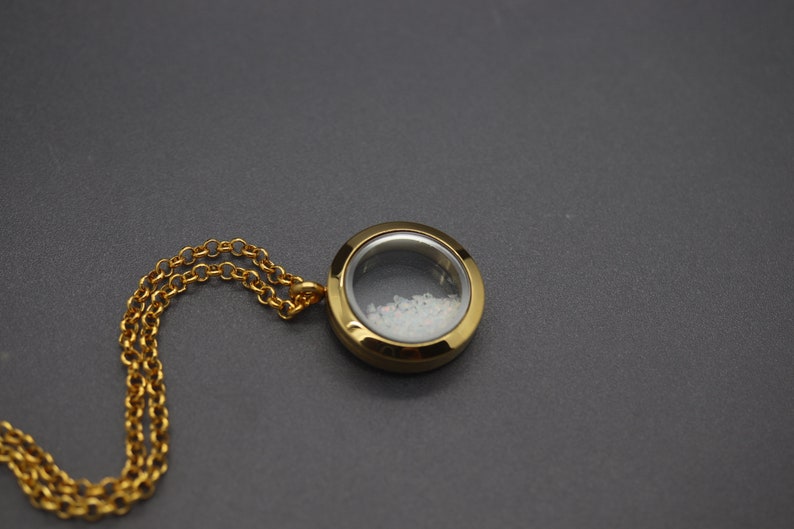 Cremation Locket for Ashes, Human Ash Keepsake, Gold Cremation Necklace ...