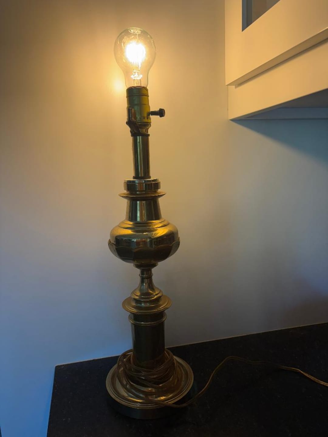 Vintage Mid Century Berman Cast Brass Lamp- Rare Find - VTG 1970s Heavy ...