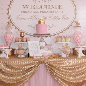 Princess Pink and Gold Royal Backdrop PDF Printable File Only - Etsy
