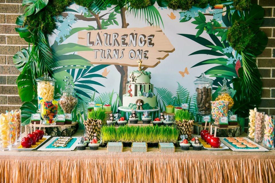 Jungle Party Backdrop - Etsy Australia