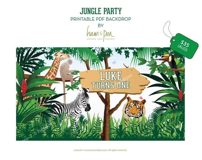 Jungle Party Backdrop - Etsy