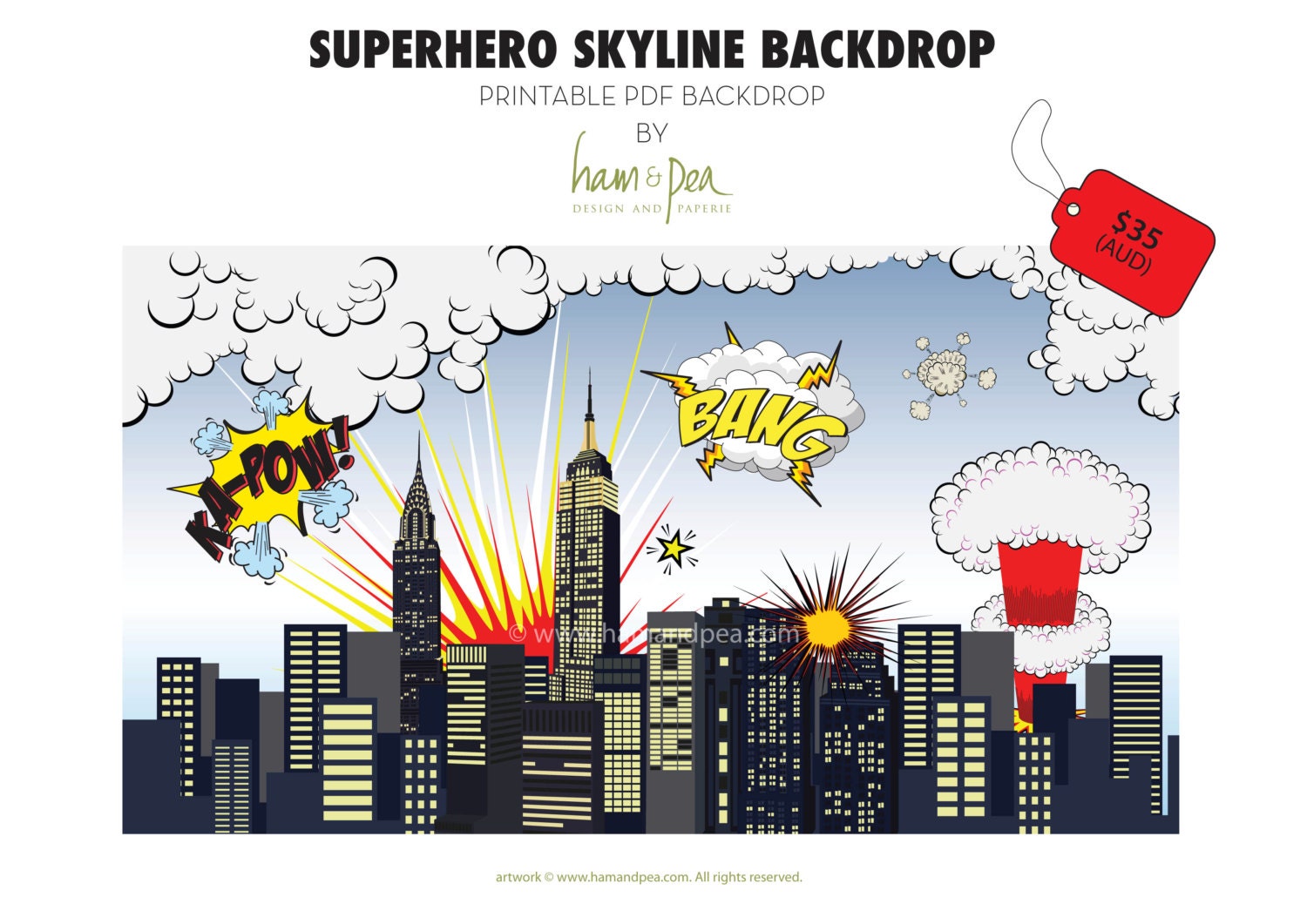 Superhero Cityscape Template