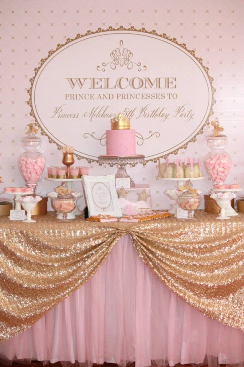 Princess Pink and Gold Royal Backdrop PDF Printable File Only - Etsy