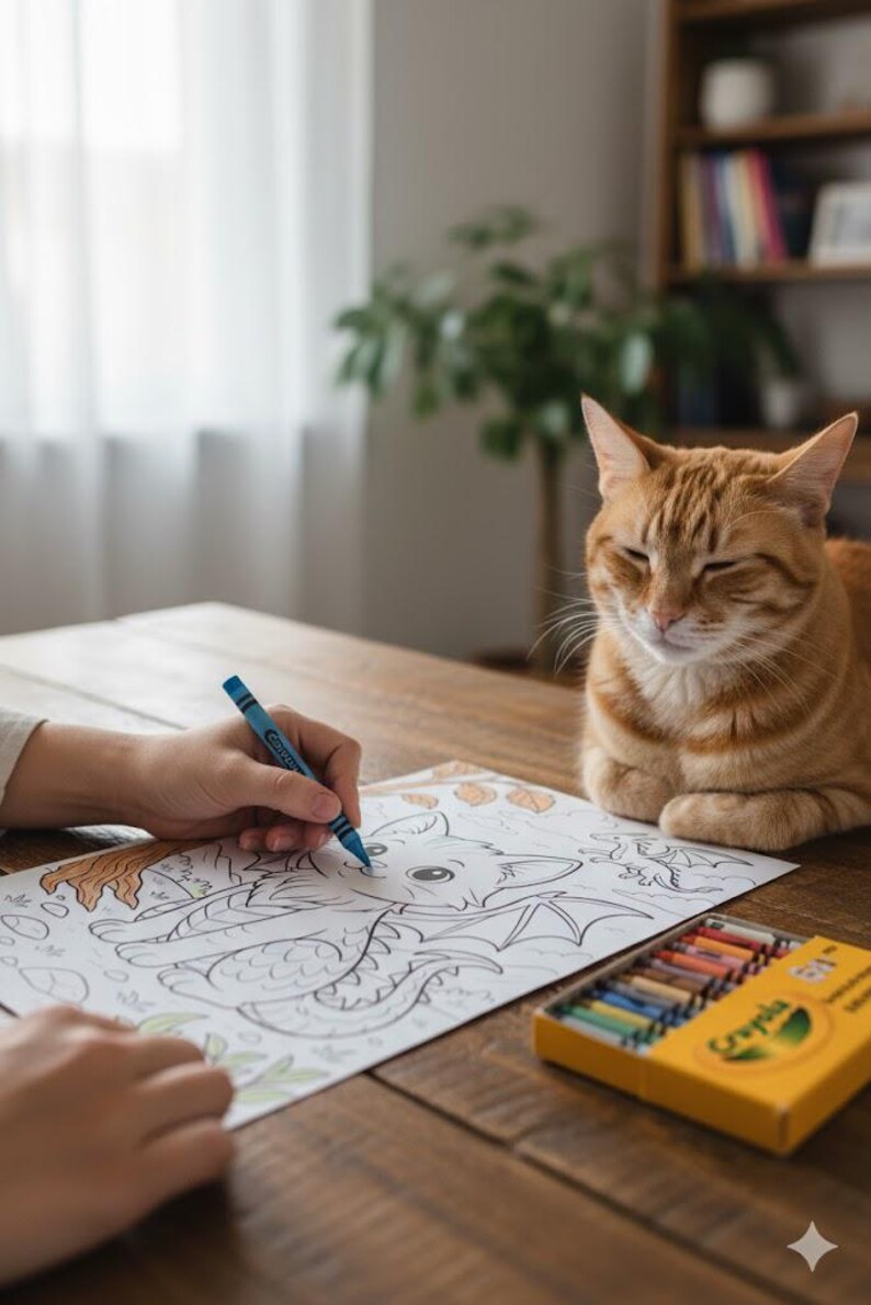 Color Me Purrfect Digital Cat Coloring Book | 15 Cute Kitty Coloring ...