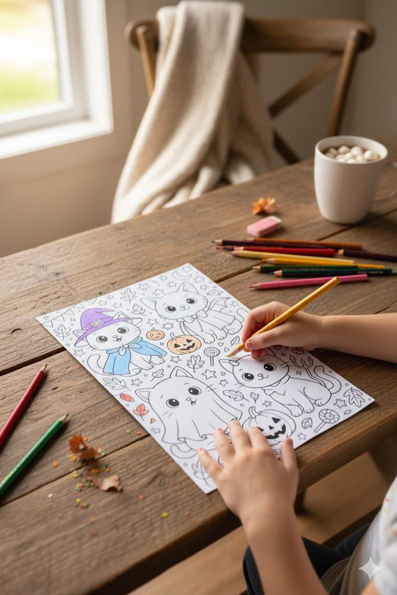 Color Me Purrfect Digital Cat Coloring Book | 15 Cute Kitty Coloring ...