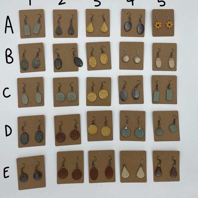 Pottery Earrings - Etsy