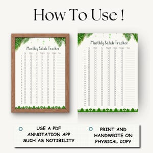 Muslim Prayer Tracker Printable: Daily Salah Chart (digital Download ...