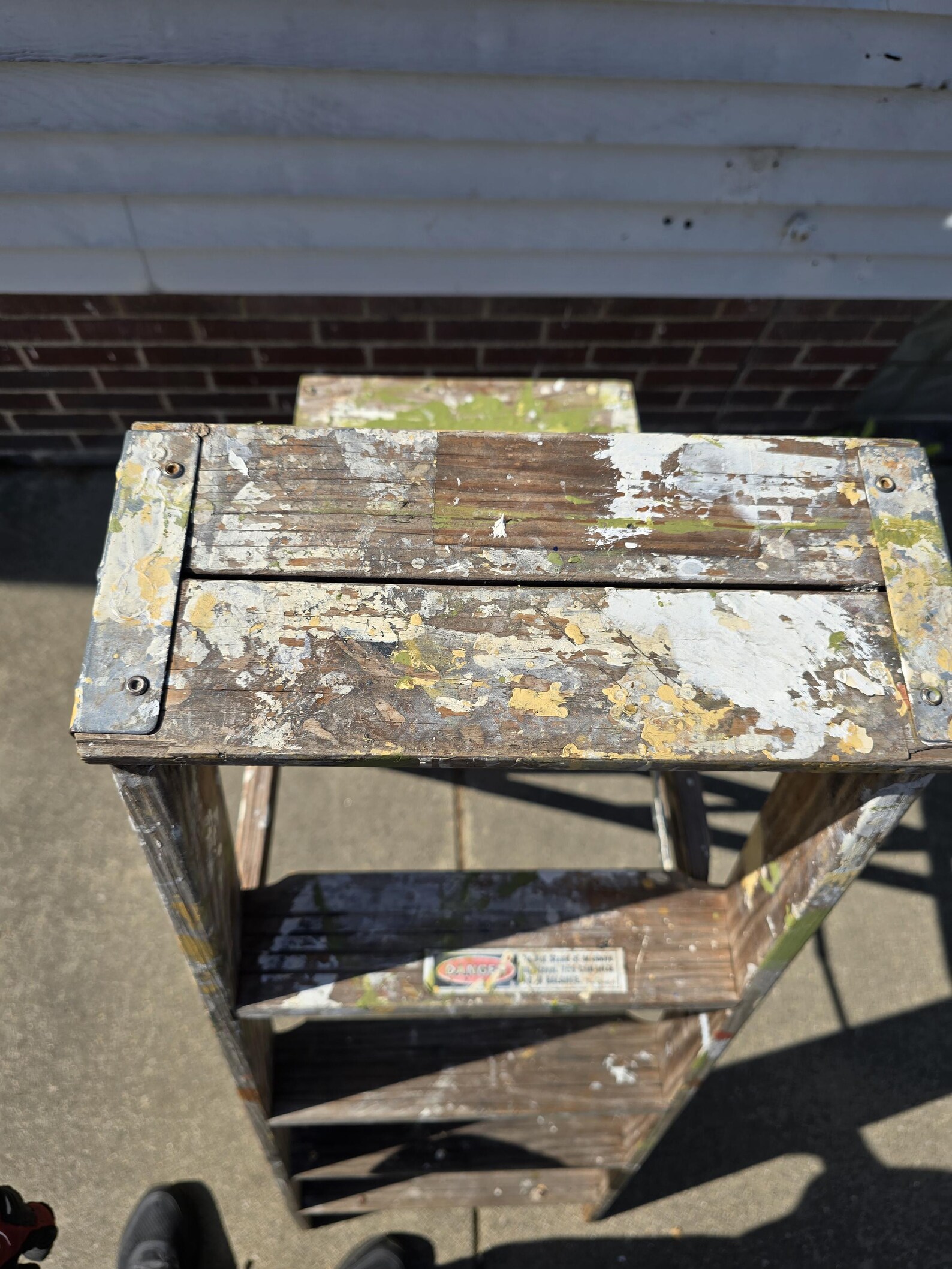 Werner Step Ladder 5 Foot Wood Wooden Paint Painters Folding W335 ...